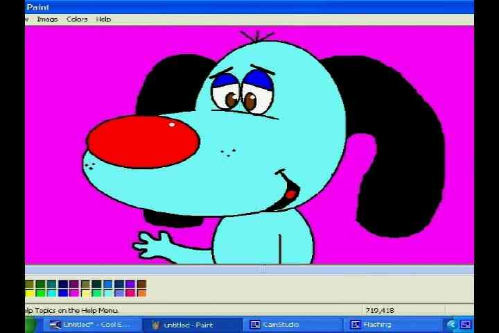 Cómo colorear un dibujo de Perros valor en MS Paint