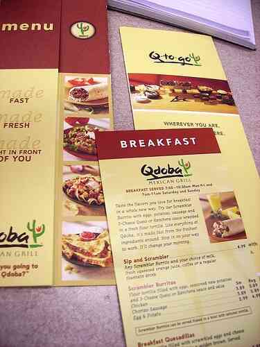 La comida Advertencias de Seguridad en los Menús del Restaurante