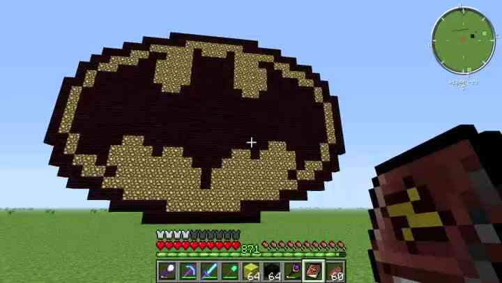 Cómo Hacer un Símbolo de Batman en Minecraft