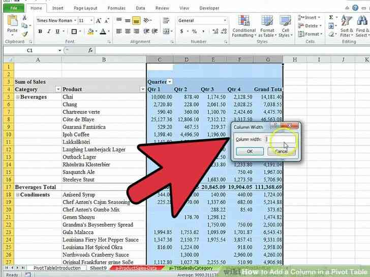 Cómo Agregar una Columna en una Tabla dinámica