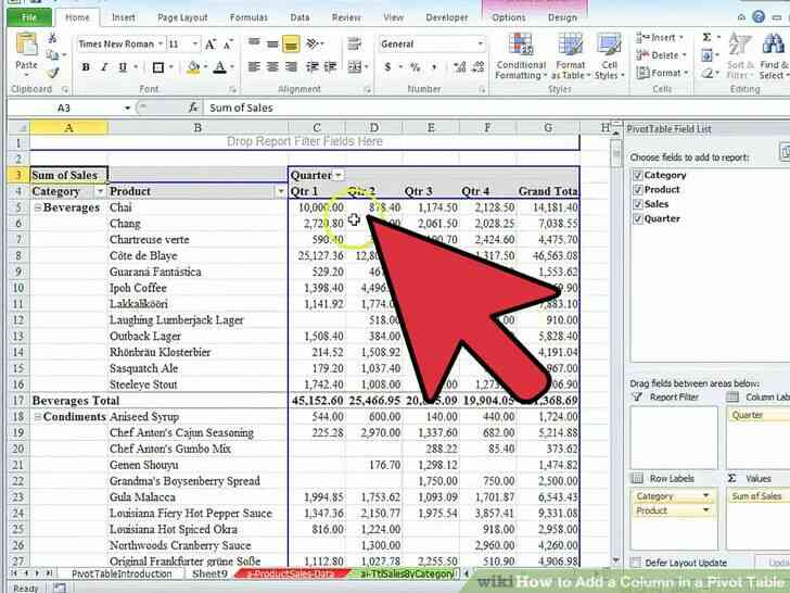 Cómo Agregar una Columna en una Tabla dinámica