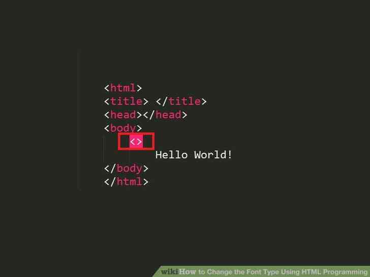 Cómo Cambiar el Tipo de Fuente Utilizando Programación HTML