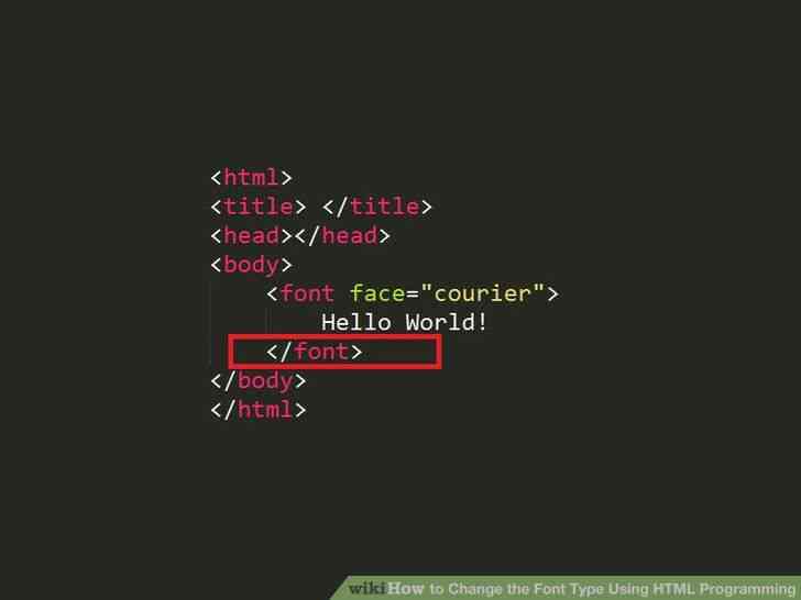 Cómo Cambiar el Tipo de Fuente Utilizando Programación HTML