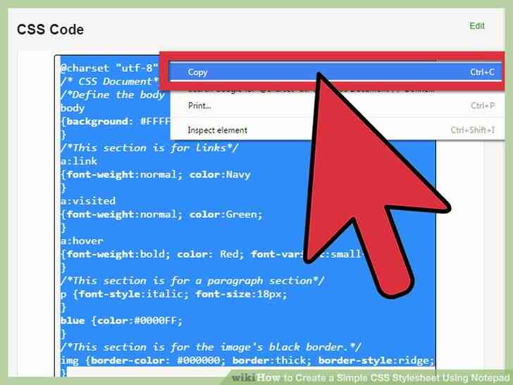 Cómo Crear una Simple hoja de estilos CSS con el Bloc de notas