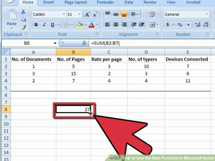 Cómo Utilizar la Función Suma en Microsoft Excel