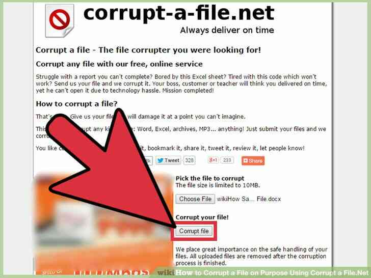 Cómo Corromper un Archivo en el Propósito de Usar un Corrupto File.Net