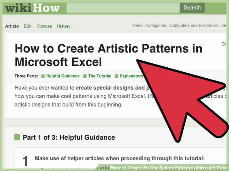 Cómo Crear la Esfera Patrón en Microsoft Excel