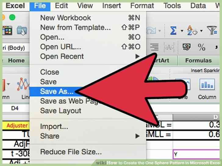 Cómo Crear la Esfera Patrón en Microsoft Excel