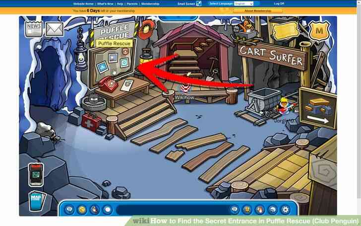 Cómo Encontrar la Entrada Secreta en Puffle de Rescate (Club Penguin)