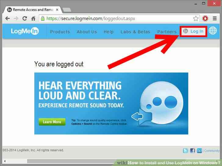 Cómo Instalar y Utilizar LogMeIn en Windows 7