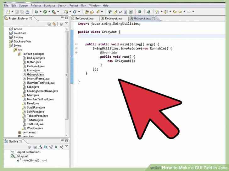 Cómo Hacer una interfaz gráfica de usuario de la Cuadrícula en Java