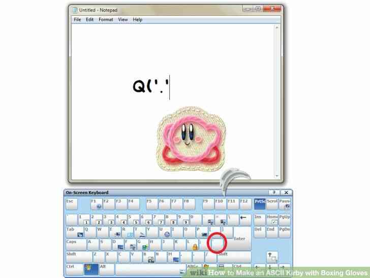 Cómo Hacer un ASCII Kirby con Guantes de Boxeo