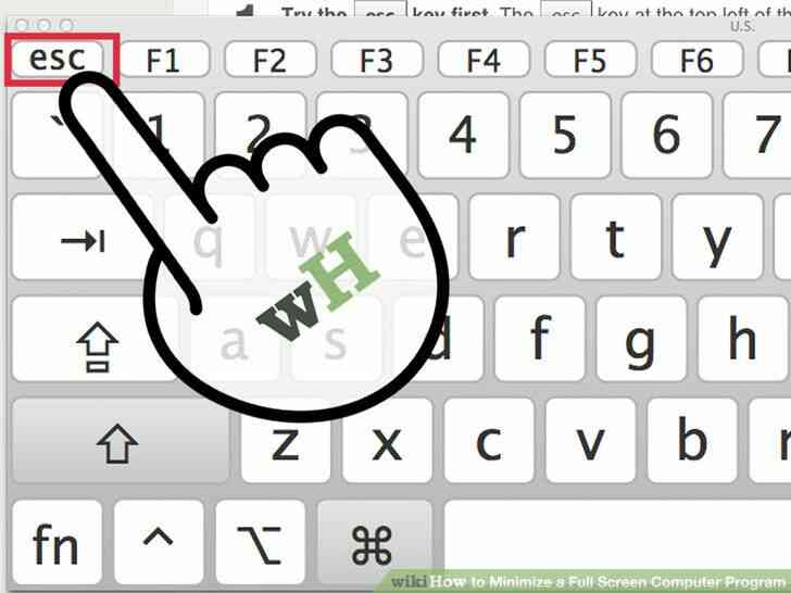 Cómo Minimizar un Programa de Ordenador de Pantalla Completa