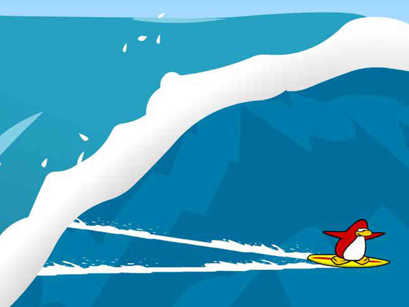 Cómo Jugar el Surf en Club Penguin
