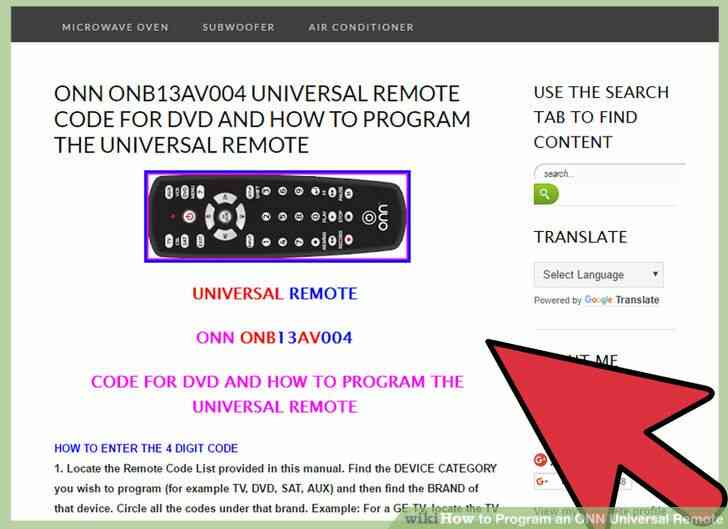 Cómo programar una ONN control Remoto Universal