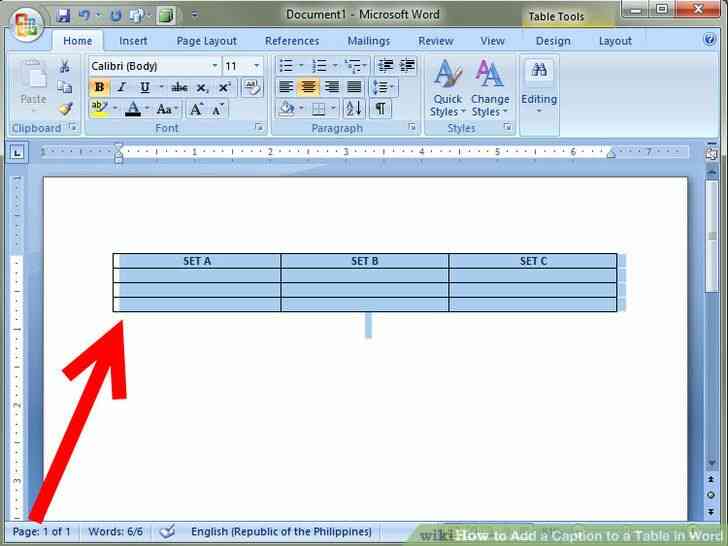 Cómo Agregar un Título a una Tabla en Word