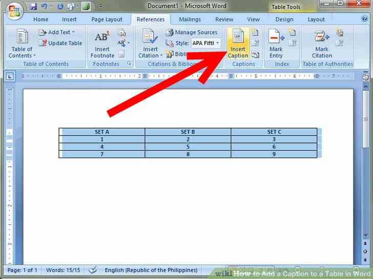 Cómo Agregar un Título a una Tabla en Word