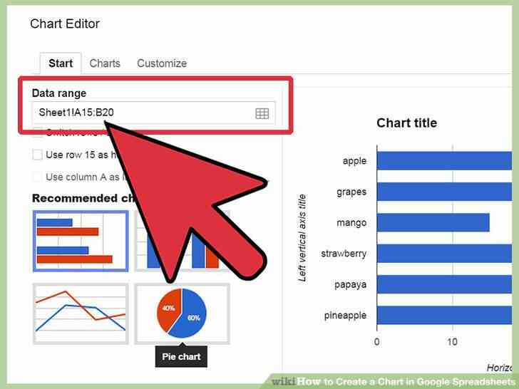 Cómo Crear un Gráfico en hojas de cálculo de Google