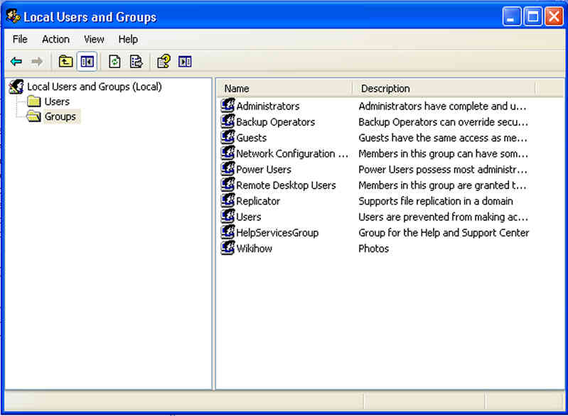 Cómo Crear un Grupo de Usuario en Windows XP