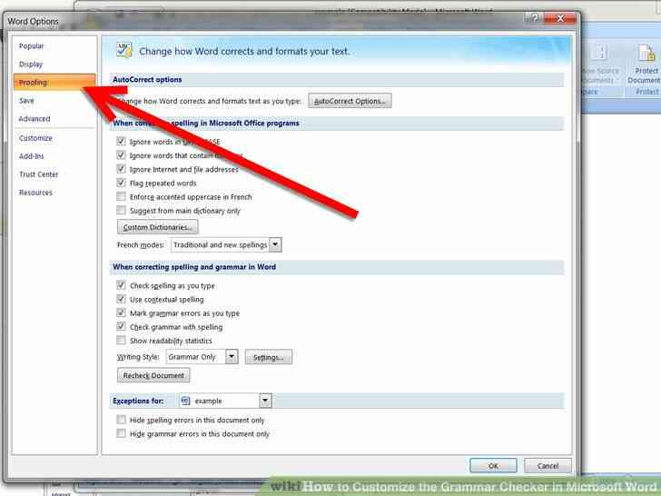 Cómo Personalizar el Corrector Gramatical en Microsoft Word