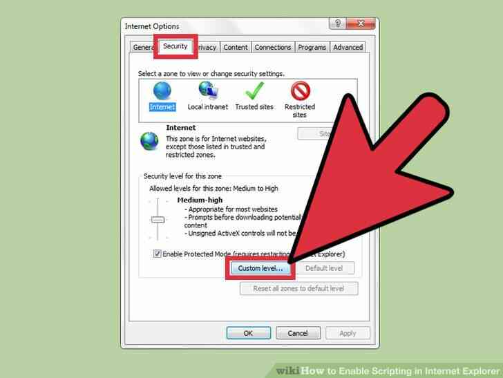 Cómo Habilitar las secuencias de comandos en Internet Explorer
