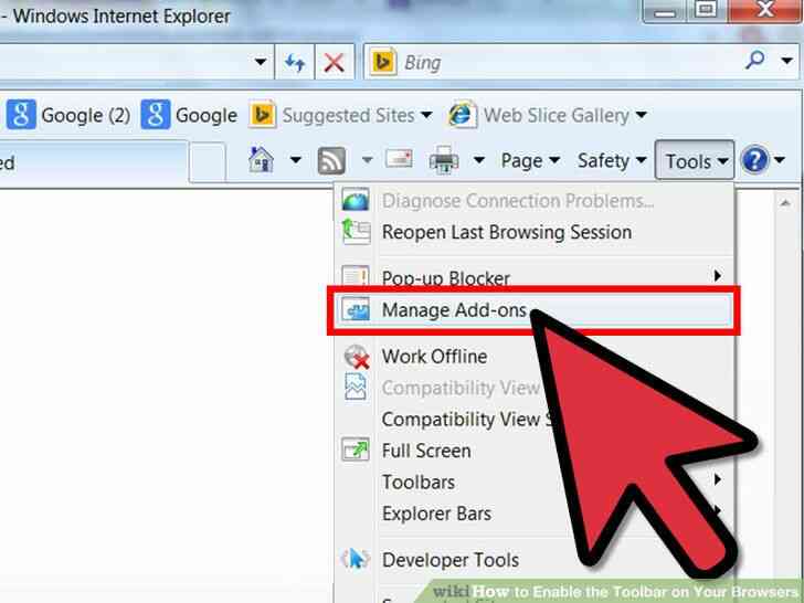 Cómo Habilitar la Barra de herramientas en los Navegadores