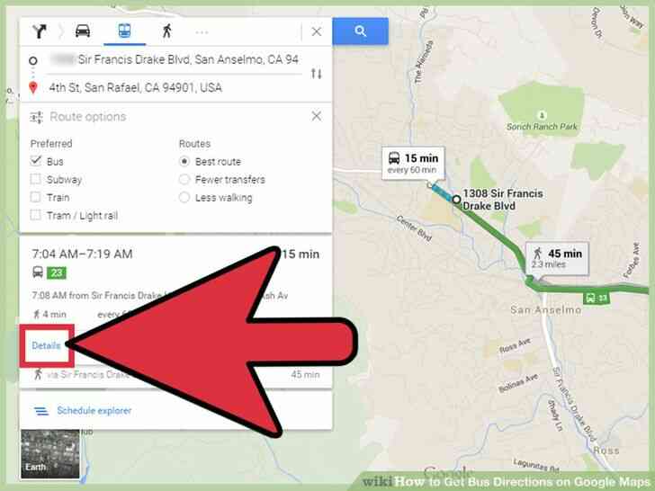 Cómo Llegar Bus de Direcciones en Google Maps