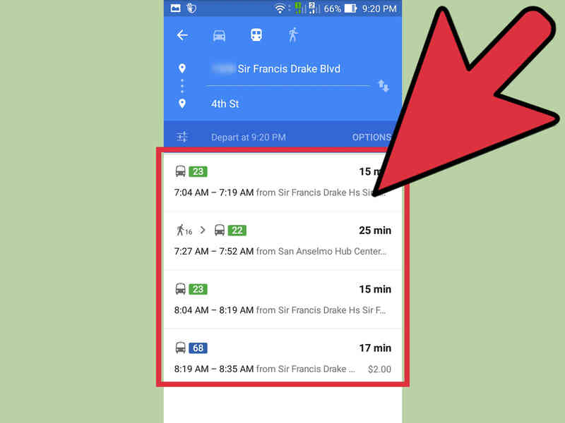 Cómo Llegar Bus de Direcciones en Google Maps