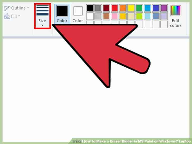 Cómo Hacer un Borrador más Grande en MS Paint en Windows 7 Portátil