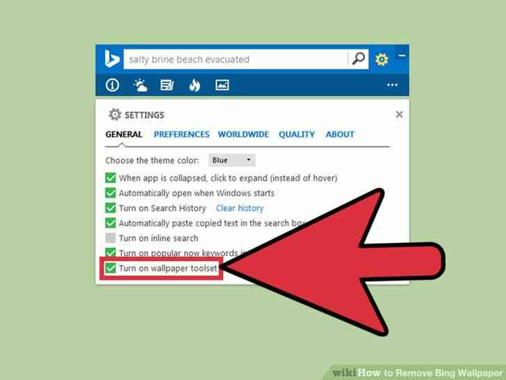 Cómo Quitar Bing Wallpaper