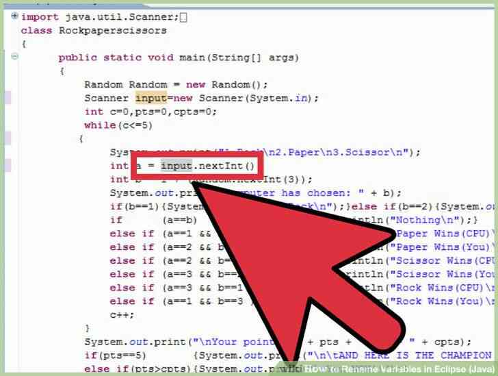 Cómo cambiar el nombre de las Variables en Eclipse (Java)