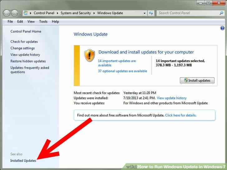 Cómo Ejecutar Windows Update en Windows 7
