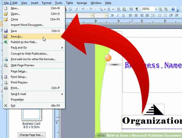 Cómo Guardar un Documento de Microsoft Publisher
