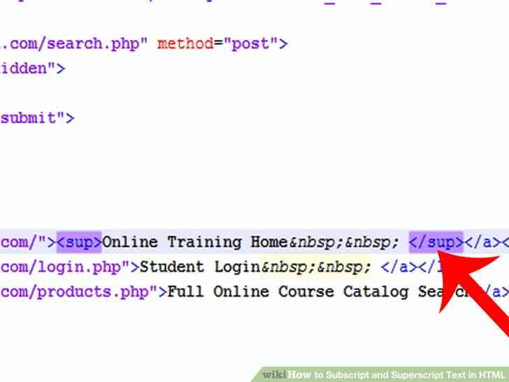 Cómo Subíndice y Superíndice Texto en HTML