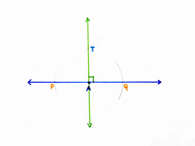 Cómo Construir una Línea Perpendicular a una recta Dada a Través de un ...