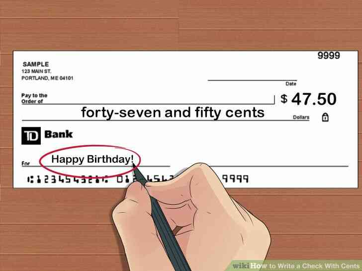 Cómo Escribir un Cheque Con Centavos