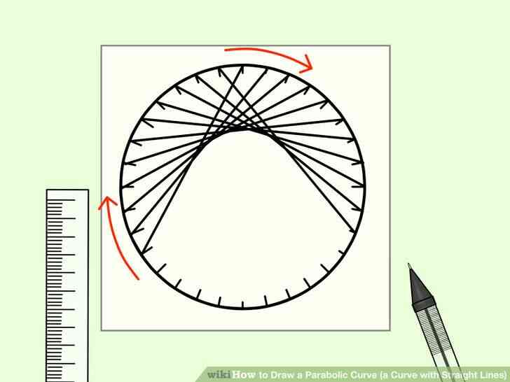 Cómo Dibujar una Curva Parabólica (una Curva con Líneas Rectas)