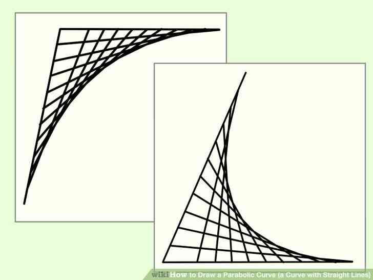 Cómo Dibujar una Curva Parabólica (una Curva con Líneas Rectas)