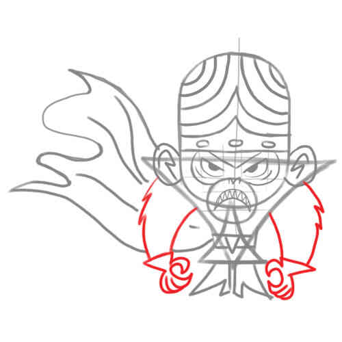 Cómo Dibujar Mojo Jojo de las Chicas Superpoderosas
