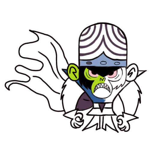 Cómo Dibujar Mojo Jojo de las Chicas Superpoderosas