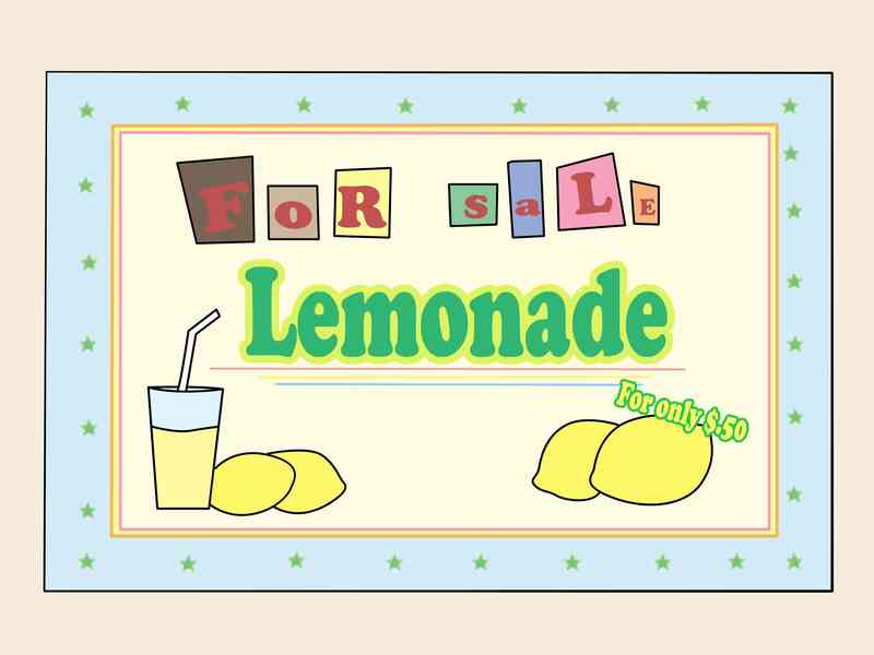 Cómo Hacer un Cartel para Su puesto de Limonada